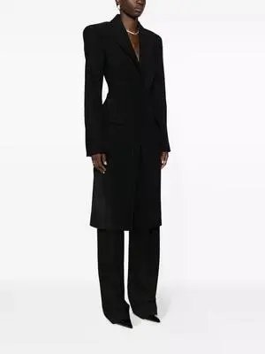 MUGLER Wool-blend Mid-length Coat