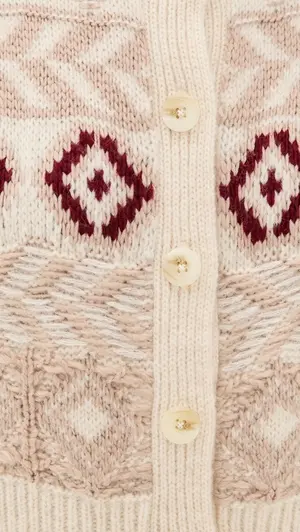 LE JEAN Fair Isle Knit Vest