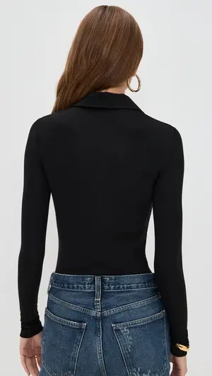 AGOLDE Amos Polo - Black