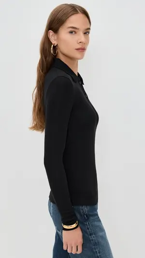 AGOLDE Amos Polo - Black