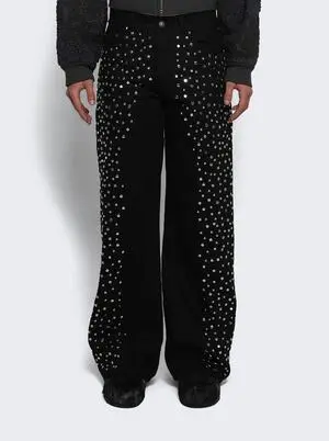 EARTHLING VIP Sparked Studded Denim Jeans