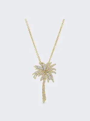 ANITA KO Diamond Palm Tree Pendant Necklace - Yg