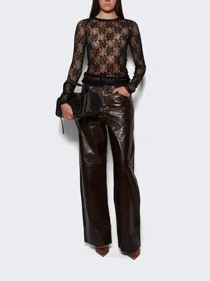 ENTIRE STUDIOS Straight Leg Leather Pants