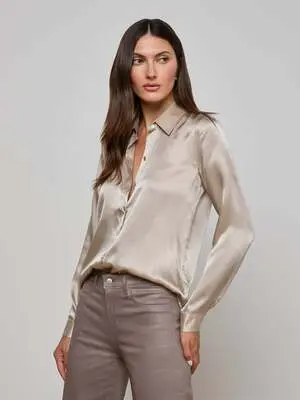 L'Agence Tyler Silk Blouse Top