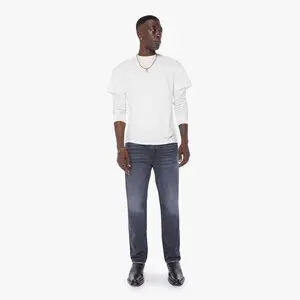MOTHER The Bronco Straight-leg Jeans - Black