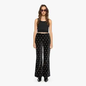 Alix Of Bohemia Charlie Pants Onyx Bouquet - Black