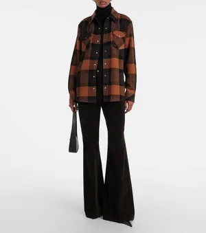 GOD'S TRUE CASHMERE Checked Cashmere Shirt - Brown