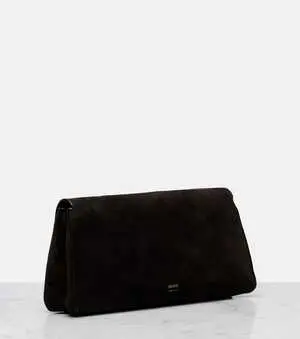 Khaite Audrey Suede Clutch - Brown