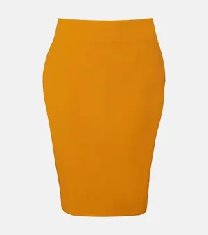 Saint Laurent High-rise Pencil Skirt - Yellow