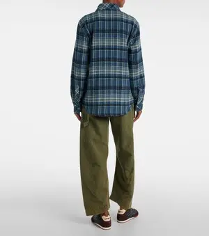 GOD'S TRUE CASHMERE Checked Cashmere Shirt - Blue