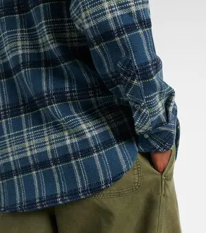 GOD'S TRUE CASHMERE Checked Cashmere Shirt - Blue