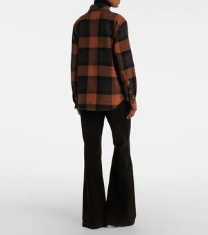 GOD'S TRUE CASHMERE Checked Cashmere Shirt - Brown