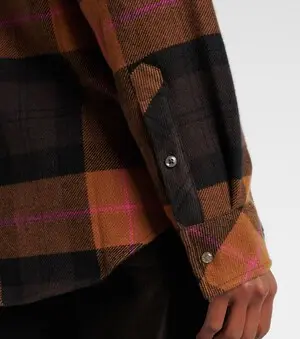 GOD'S TRUE CASHMERE Checked Cashmere Shirt - Brown
