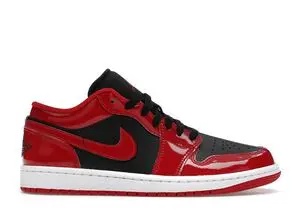 JORDAN 1 Low Se Patent - Black/white/varsity Red