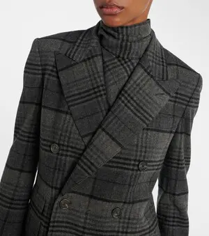 Ralph Lauren Kent Checked Double-breasted Wool Jacket