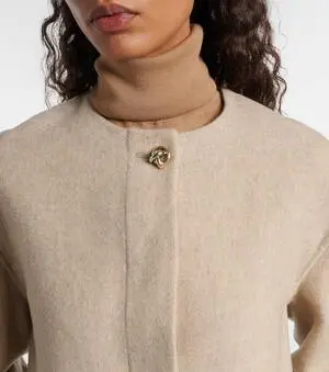 Veronica Beard Philips Wool And Cashmere-blend Jacket - Beige