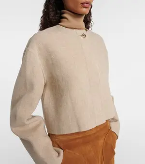 Veronica Beard Philips Wool And Cashmere-blend Jacket - Beige