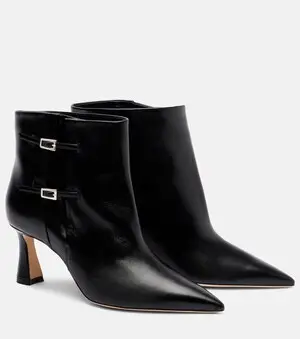 MALONE SOULIERS Norma 70 Leather Ankle Boots - Black