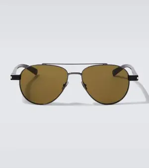 Saint Laurent Sl 843 Aviator Sunglasses - Silver