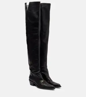 Khaite Clive 35 Over-the-knee Leather Boots - Black