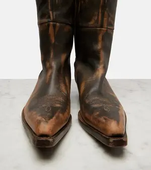 Khaite Clive 35 Leather Over-the-knee Boots - Black