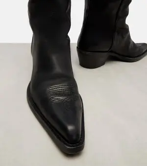 Khaite Clive 35 Leather Over-the-knee Boots - Black