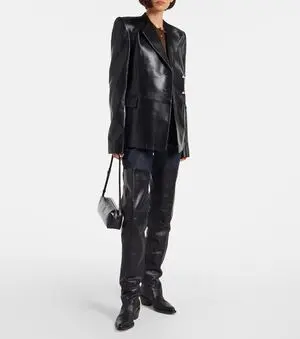 Khaite Clive 35 Leather Over-the-knee Boots - Black