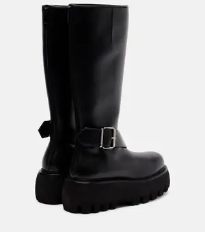 Alexander McQueen Leather Knee-high Boots
