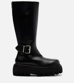 Alexander McQueen Leather Knee-high Boots