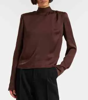 ROTATE BY BIRGER CHRISTENSEN Lipika Satin Top