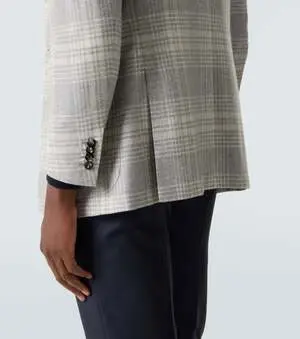 Kiton Prince Of Wales Wool-blend Blazer