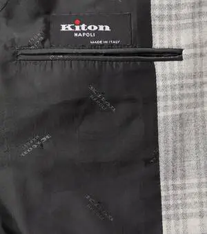 Kiton Prince Of Wales Wool-blend Blazer