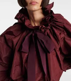PATOU Iconic Bow-detail Blouse - Burgundy