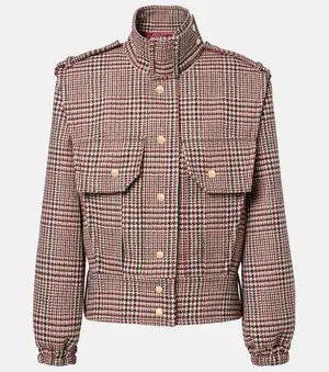 Patou Checked Virgin Wool Jacket