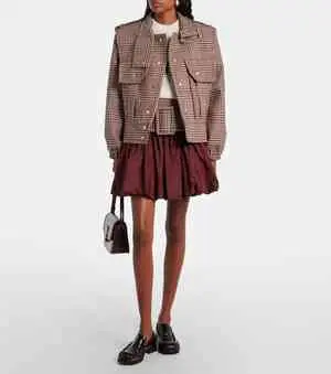 Patou Checked Virgin Wool Jacket