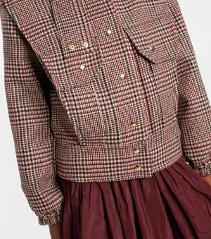 Patou Checked Virgin Wool Jacket