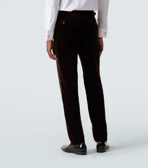 Ralph Lauren Purple Label Gregory Cotton Velvet Suit Trousers - Brown