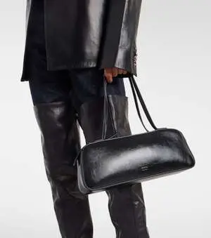 Khaite Simona Patent Leather Shoulder Bag