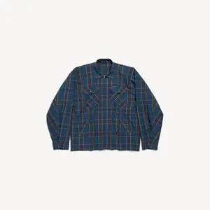 Balenciaga Zip-up Shirt - Blue