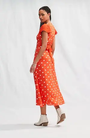 NEXT Polka Dot Tie Back Maxi Dress