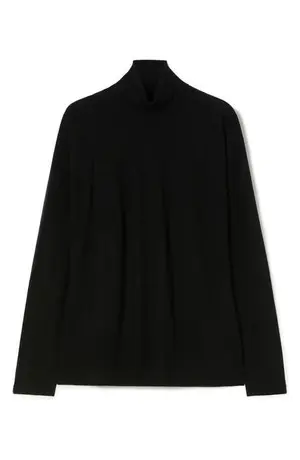 Marina Rinaldi Fatima Turtleneck Virgin Wool & Cashmere Sweater - Black