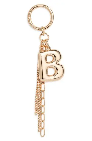 Chelsea28 Bubble Letter Bag Charm B- Gold