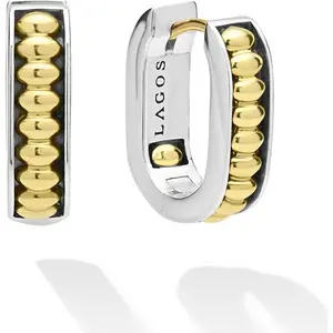 Lagos Two-tone Huggie Hoop Earrings - Two Tone