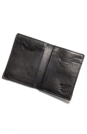 Will Leather Goods Tradesman Slim Leather Bifold Wallet - Black