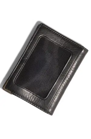 Will Leather Goods Tradesman Slim Leather Bifold Wallet - Black