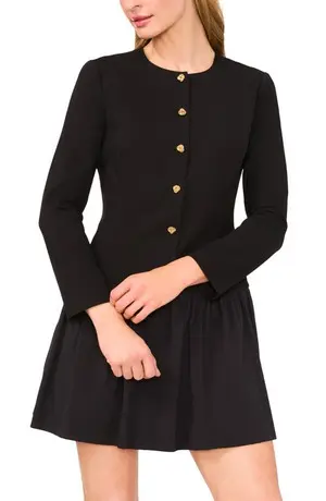 Ted Baker London Long Sleeve Mixed Media Dress