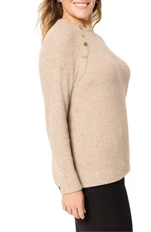 NIC+ZOE Thermal Knit Button Top