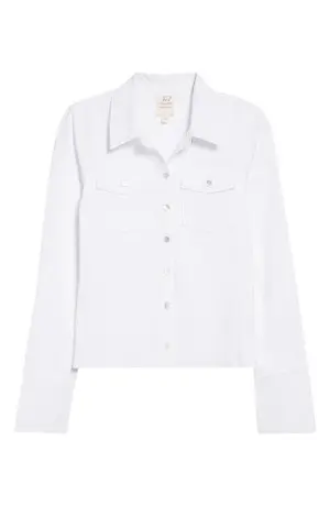 Cinq À Sept Lyric Button-up Knit Shirt - White/white