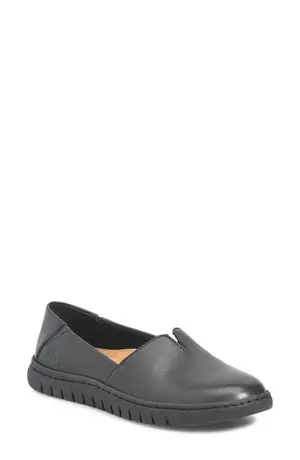 BØRN Leather Flat - Black Leather