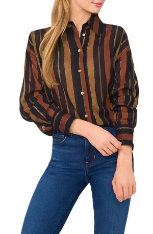 Ted Baker London Stripe Oversized Button-up Shirt
